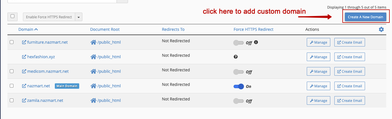 how to add custom domain in Cpanel – Documentation – Xgenious