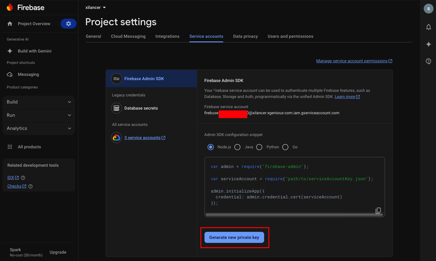 Firebase setup for android - Xgenious